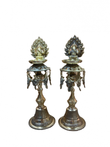 Panas Candle Stand with Statue(Set of Two) 36 CM Hight - KTM STORES LTD