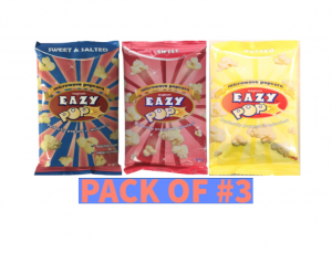 EAZY POP Microwave Popcorn Mixed flavour PACK (3) - KTM STORES LTD